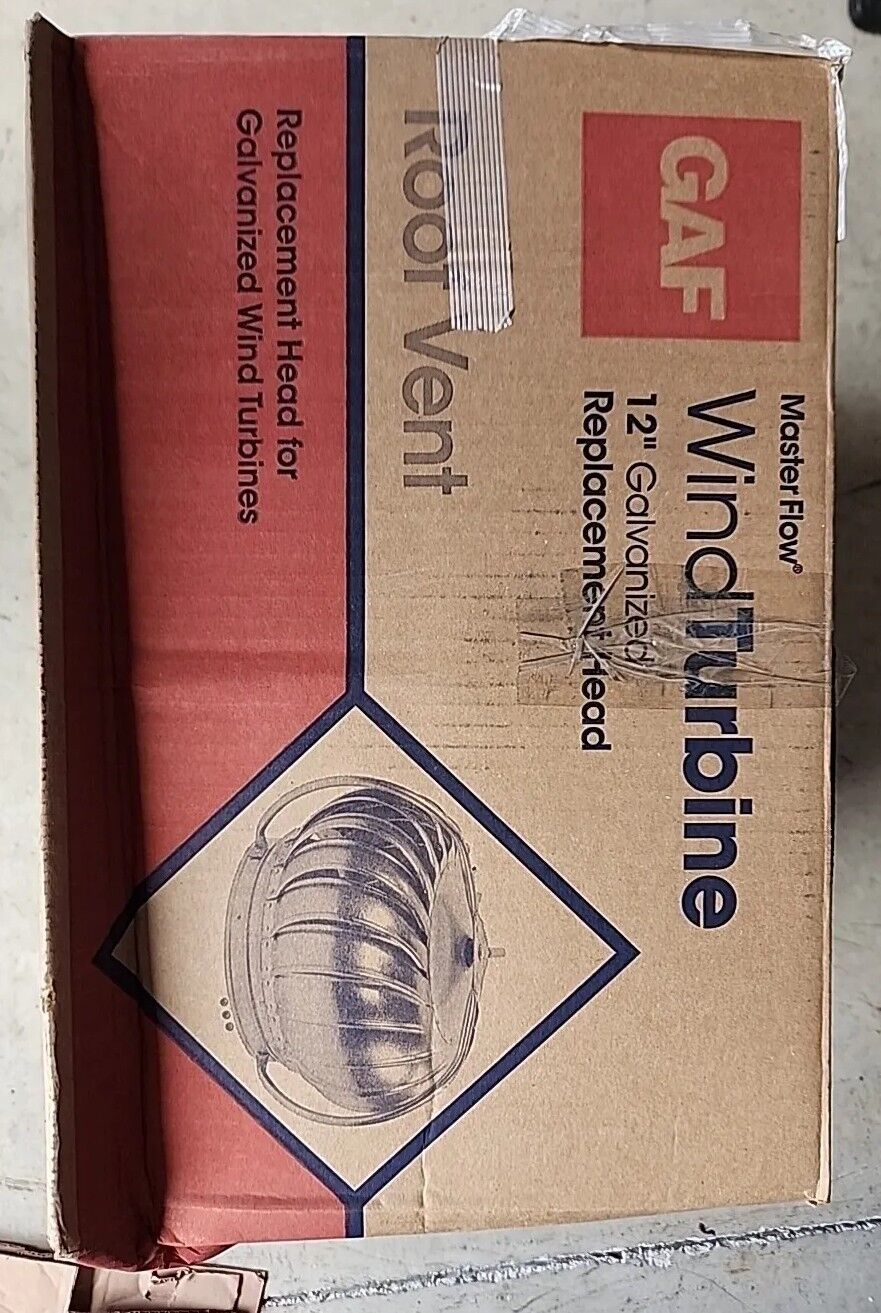 GAF Wind Turbine 12 in. Galvanized Externally Braced Replacement Turbi ...