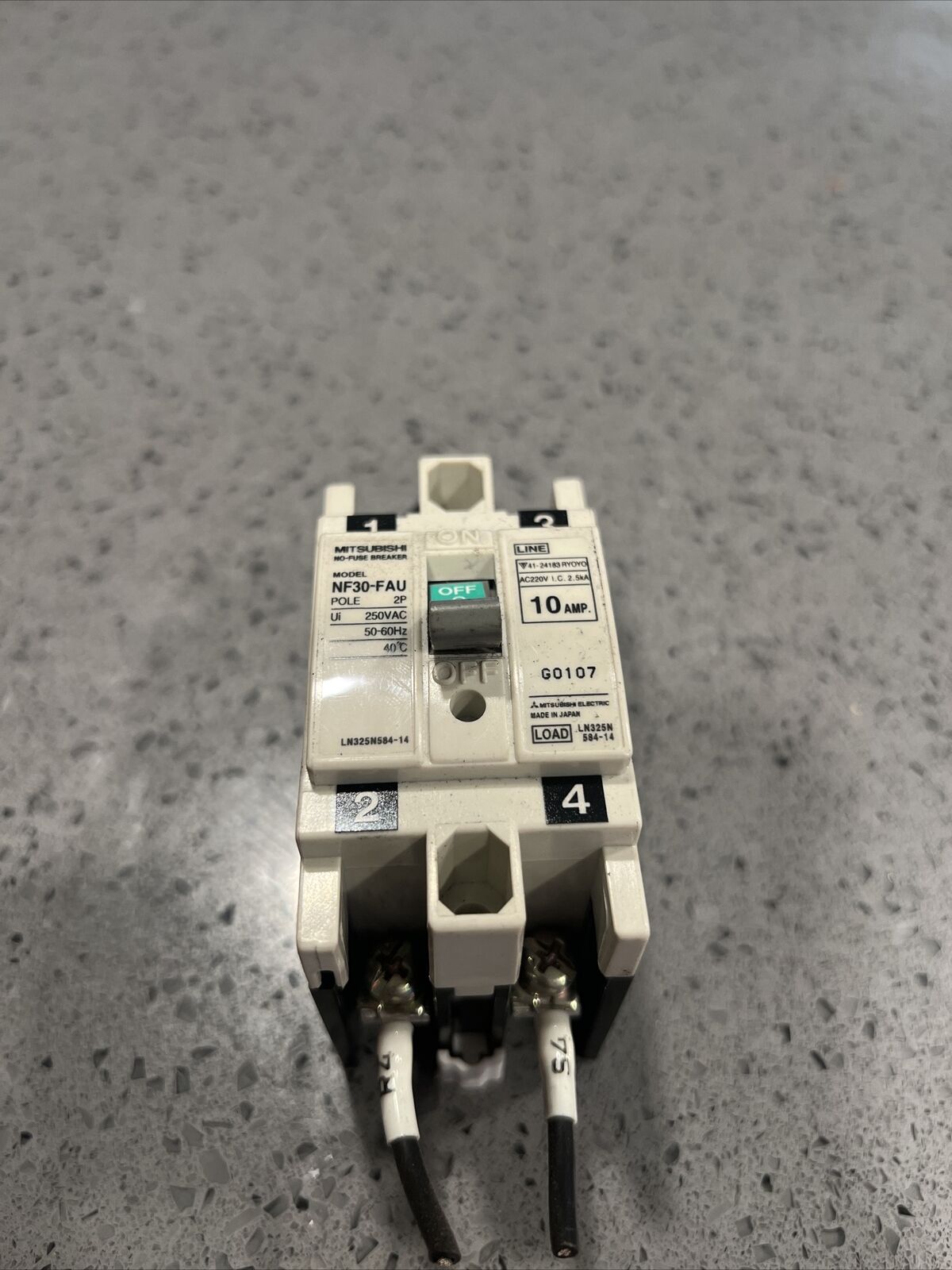 Mitsubishi NF30-FAU No Fuse Circuit Breaker 10A 2P 250VAC 50-60Hz 10 A – Inventive Ideas Inc.